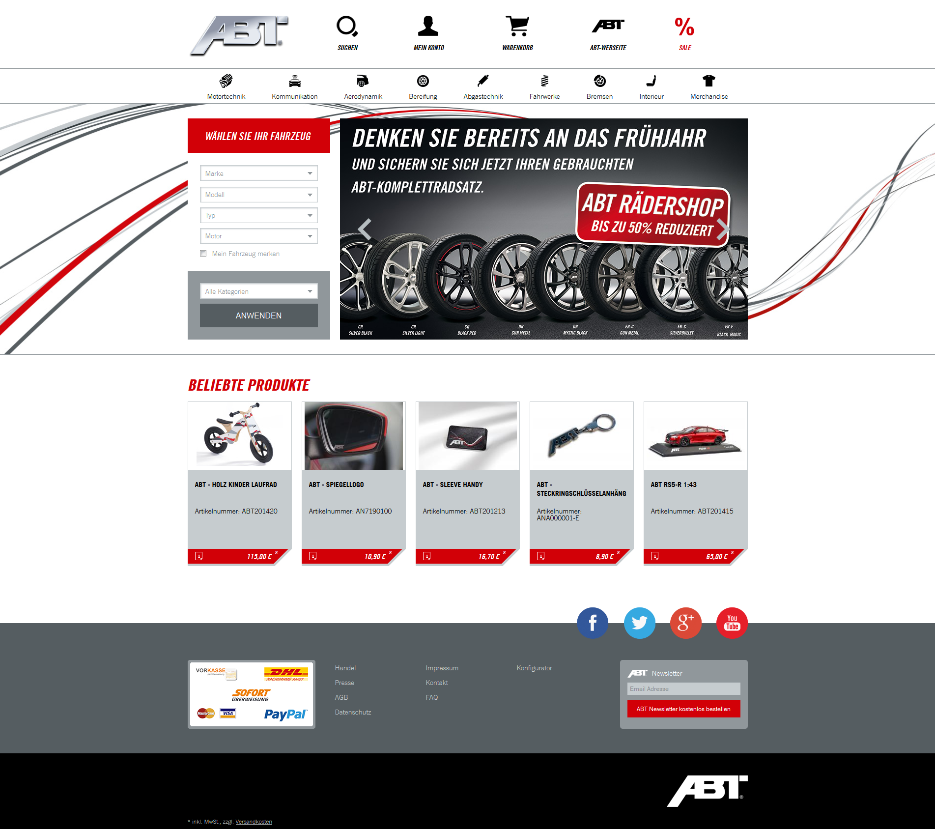Neuer ABT-Webshop online! - Audi Tuning, VW Tuning, Chiptuning von ABT ...