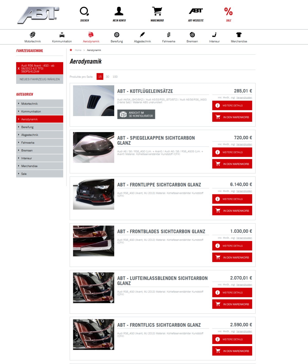 Neuer ABT-Webshop online! - Audi Tuning, VW Tuning, Chiptuning von ABT ...